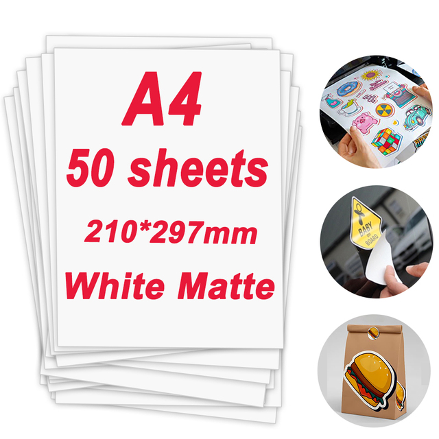 10/20/30/40/50/100 Sheets Holographic Sticker A4 Printable Vinyl ...