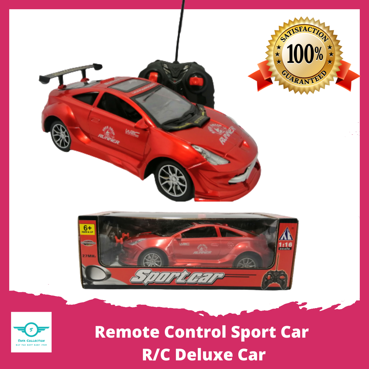 27 MHz Remote Control Sport Car R/C Deluxe Car Toy Gift for Children ...