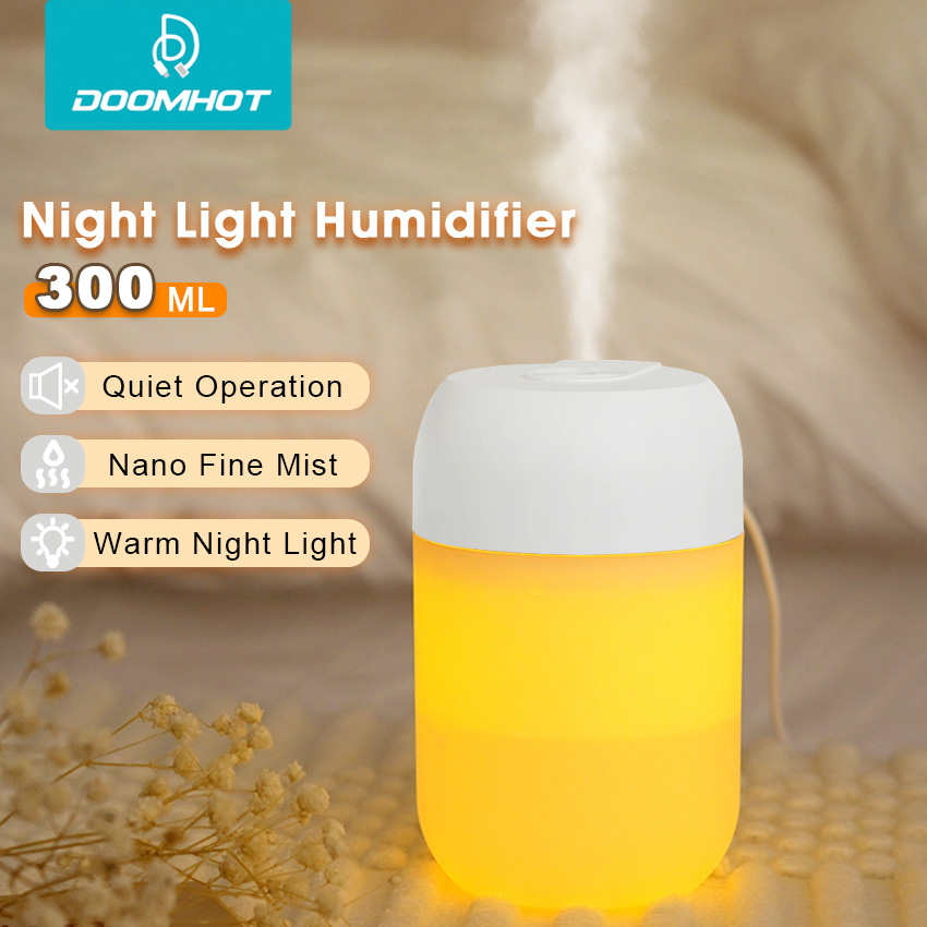 DoomHot Air Humidifier Mini Night Light Portable Mist Sprayer USB ...