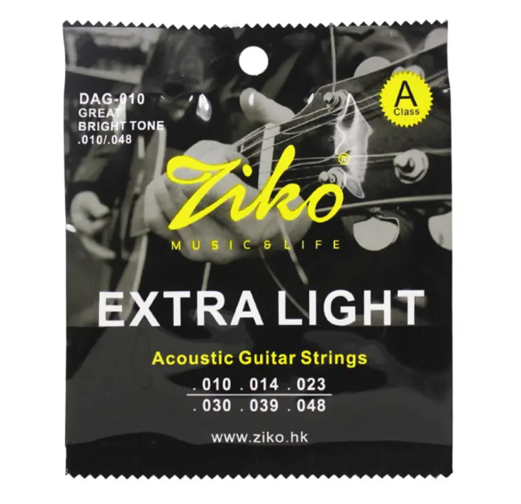 Extra Light Acoustic Guitar strings DAG-010 (6 Strings) | Daraz.com.bd