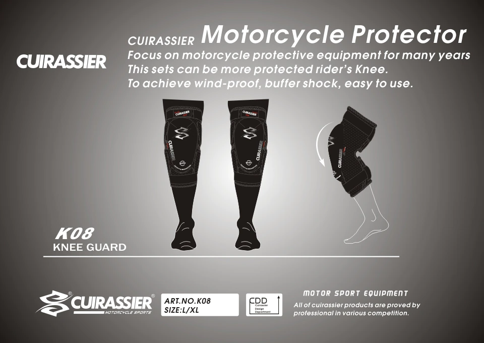 Cuirassier K08 Knee Pads Motocross MX Knee Protector Shin Guards ...