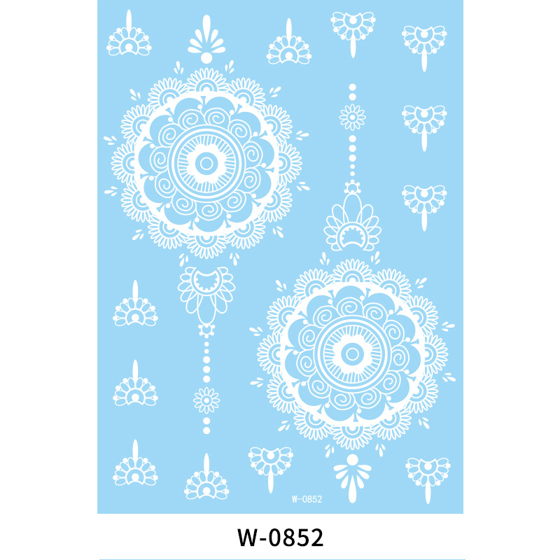 White lace tattoo sticker 3D waterproof | Daraz.com.bd