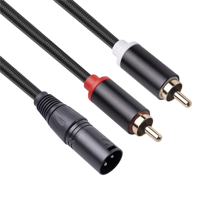 XLR To Dual RCA Audio Cable A1 XLR Male 3 Pin To Dual RCA Male Plug ...