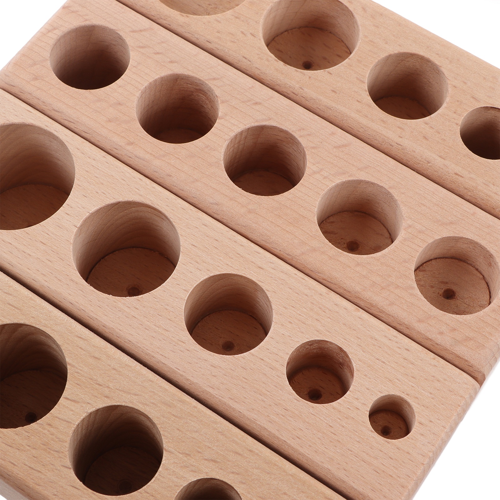 Cylinder Socket Toy Beech Wood Educational Knobbed Cylinders Blocks for ...