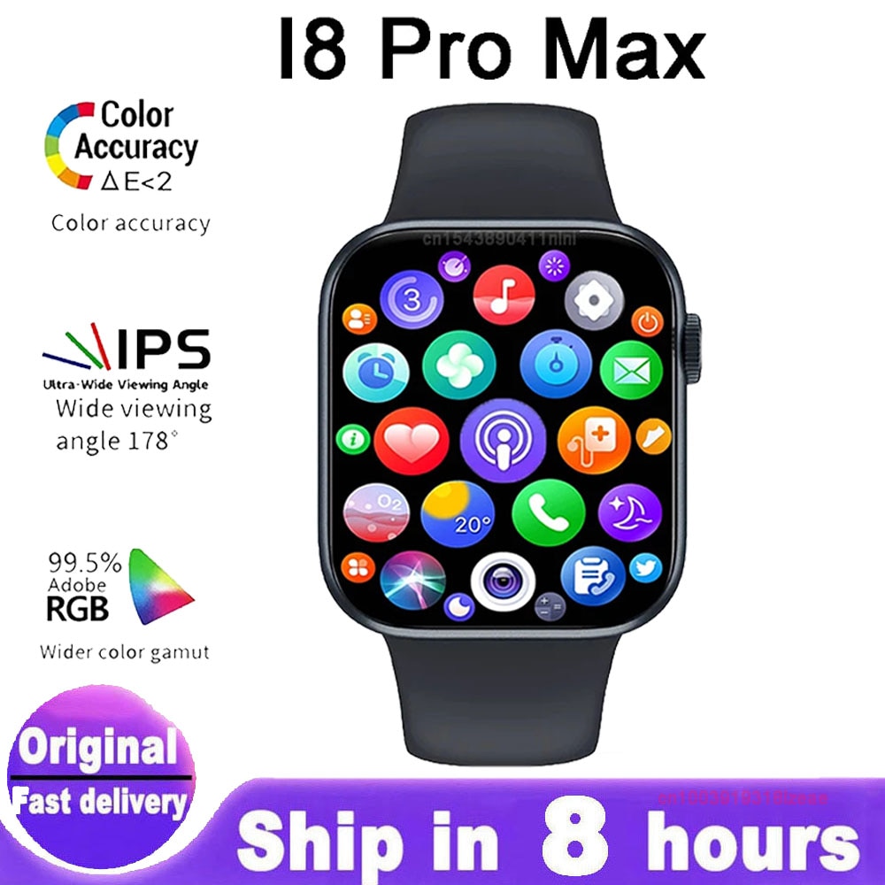 I8 Pro Max 1.75" Full Screen Bluetooth Smartwatch with Small Game, IP68 ...