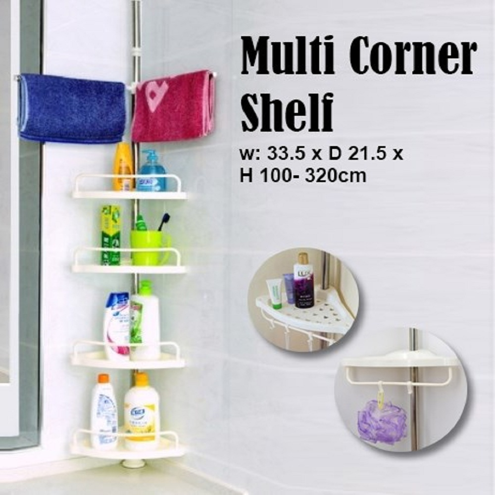 4 Layer Multi Corner Shelf Bathroom Rack Organizer Storage | Daraz.com.bd