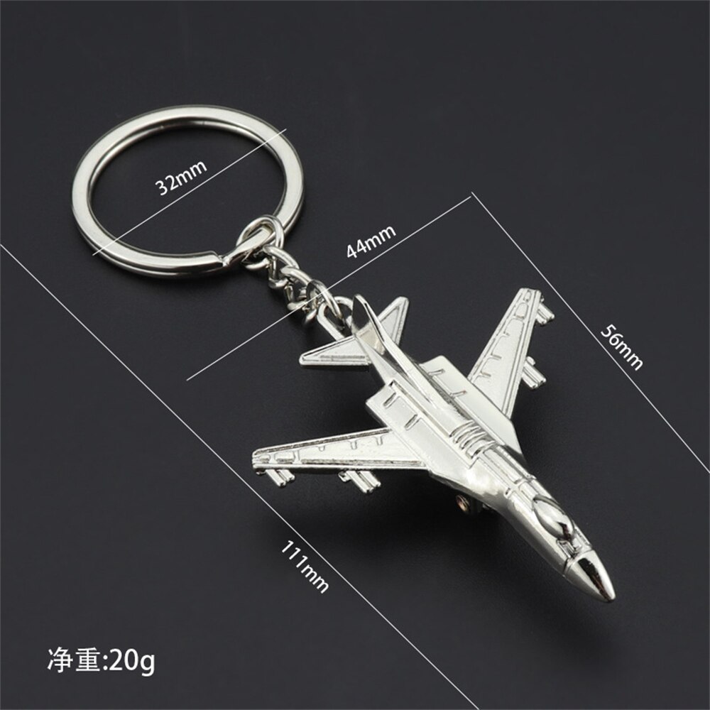 Plane Key Chain For Men Creative Aircraft Metal Fighter Model Pendant ...