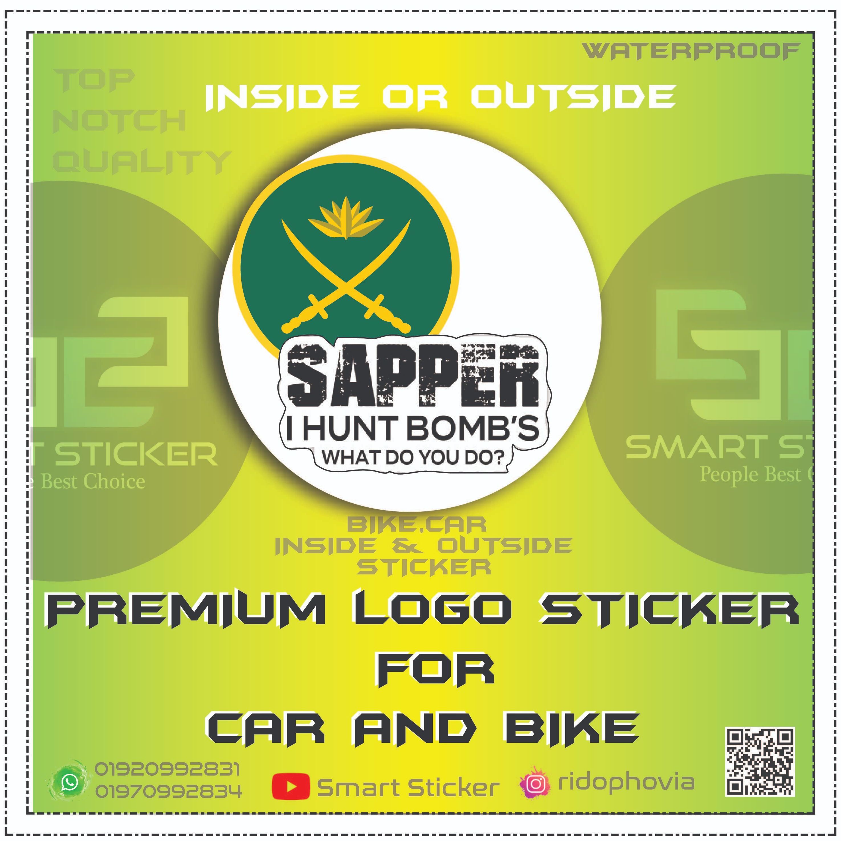 Army Sapper logo sticker for car and bike | Daraz.com.bd