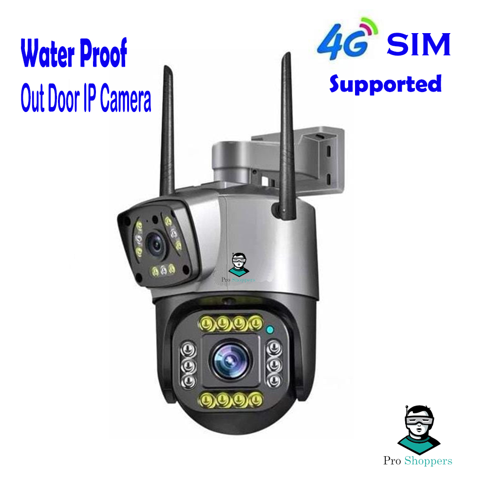 4G Sim Support Duel Lens Waterproof Outdoor IP Camera Lan Port ...