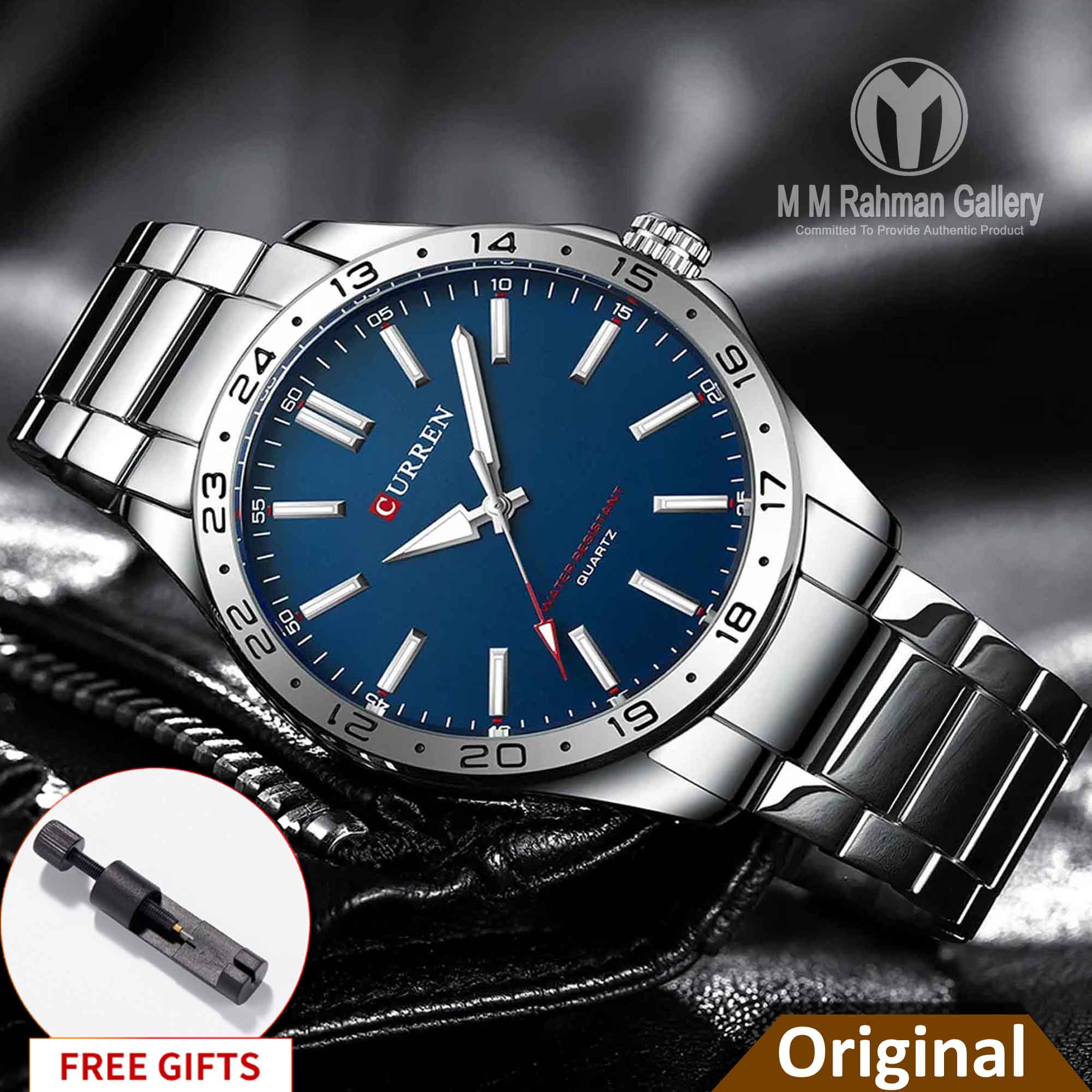 CURREN 8452 Luminous Stainless Steel Quartz Fashion Watch For Men ...