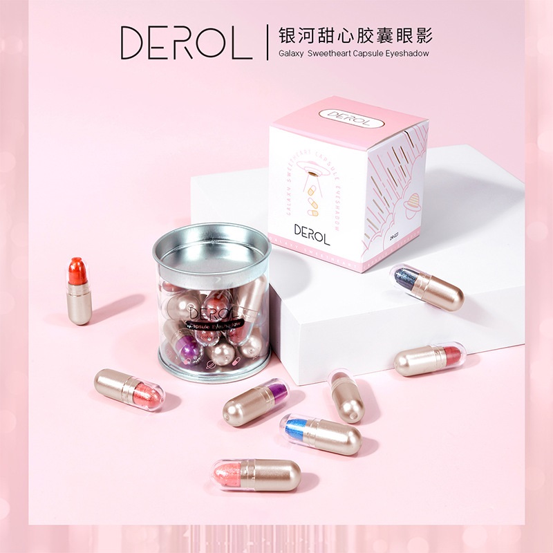 DEROL 12 Color Waterproof Glitter Shimmer Pigment Shining Capsule ...