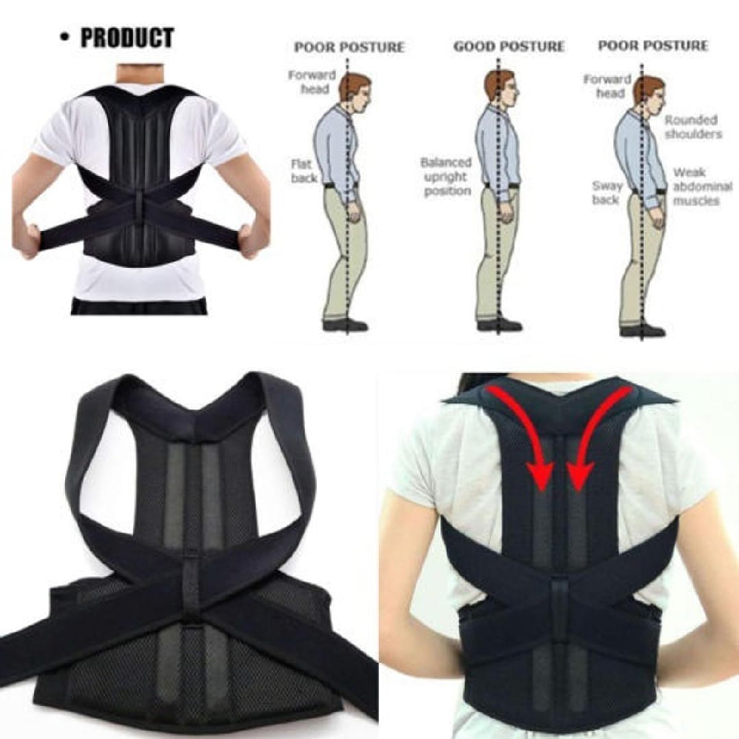Adjustable Back Posture Corrector Back Pain Relief Belt Spine Waist ...
