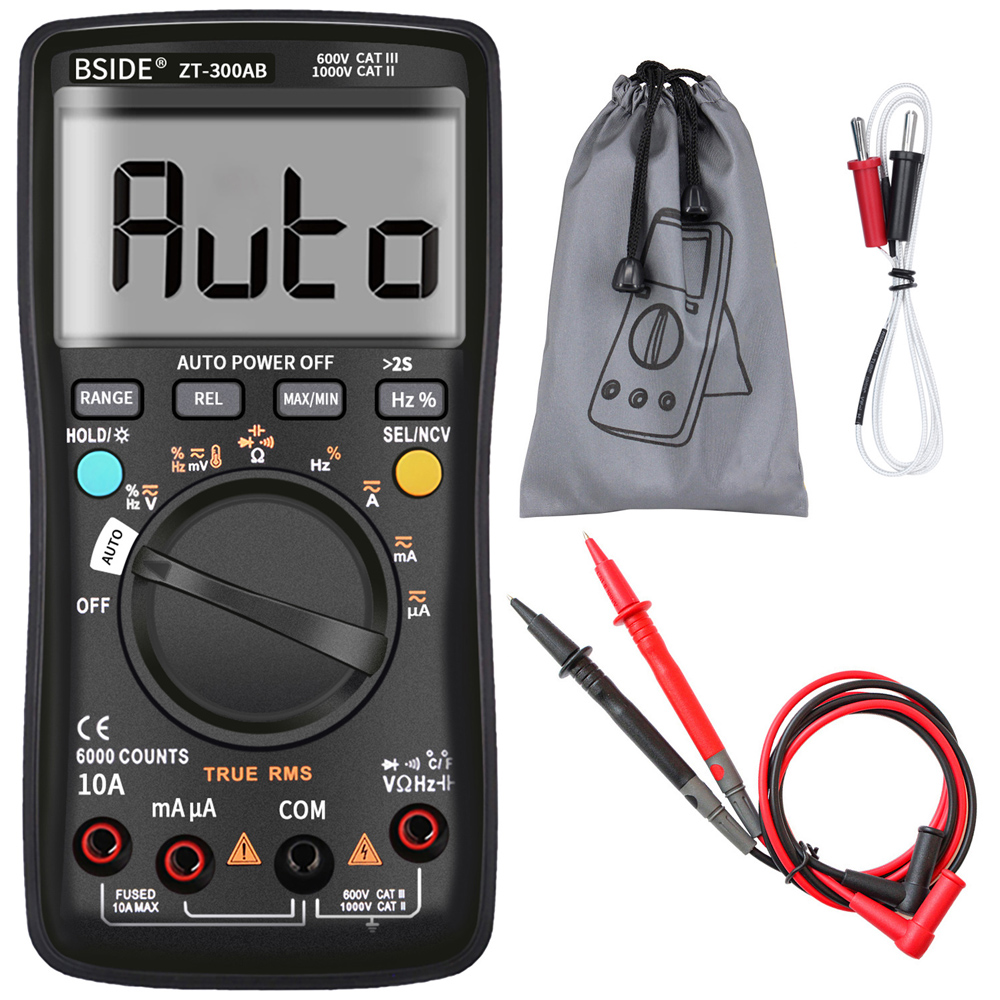 KOGEEK BSIDE Multimeter Auto/Manual Range Digital Universal Meter 6000 Counts LCD Display True ...