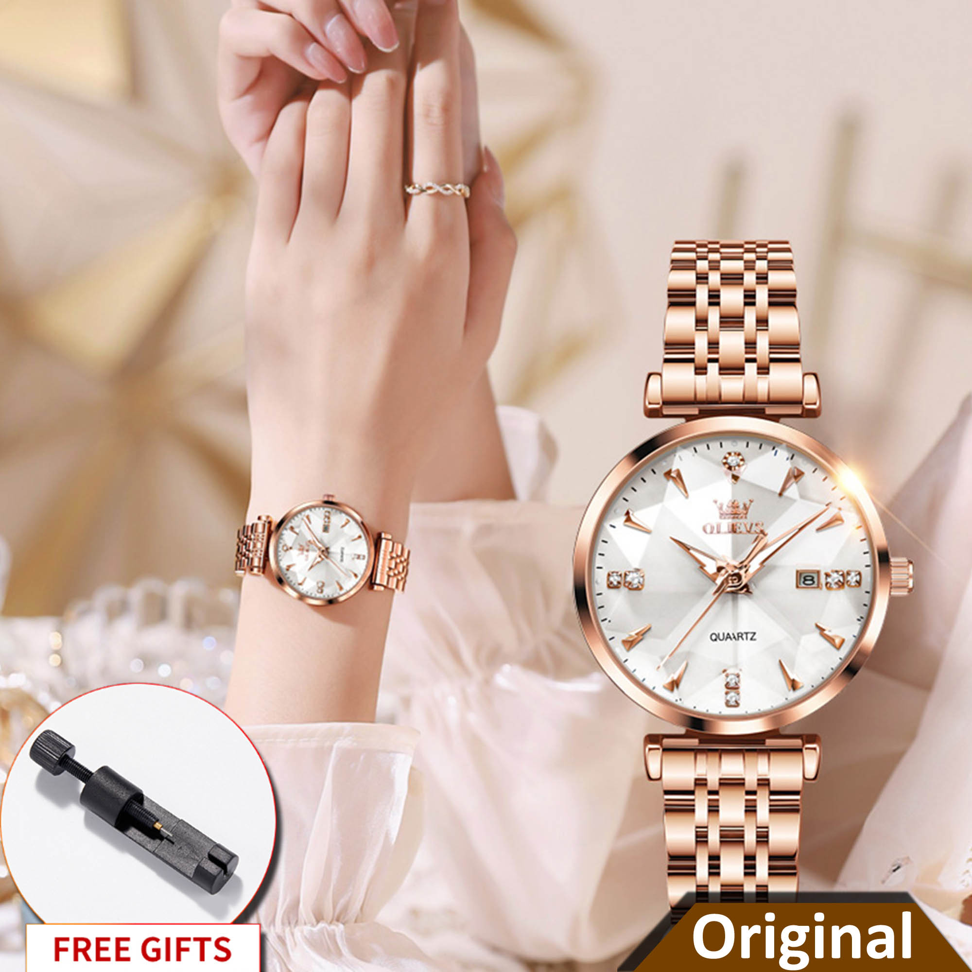 OLEVS 5536 Latest Design Luxury Japan Quartz Watch With Date For Ladies ...
