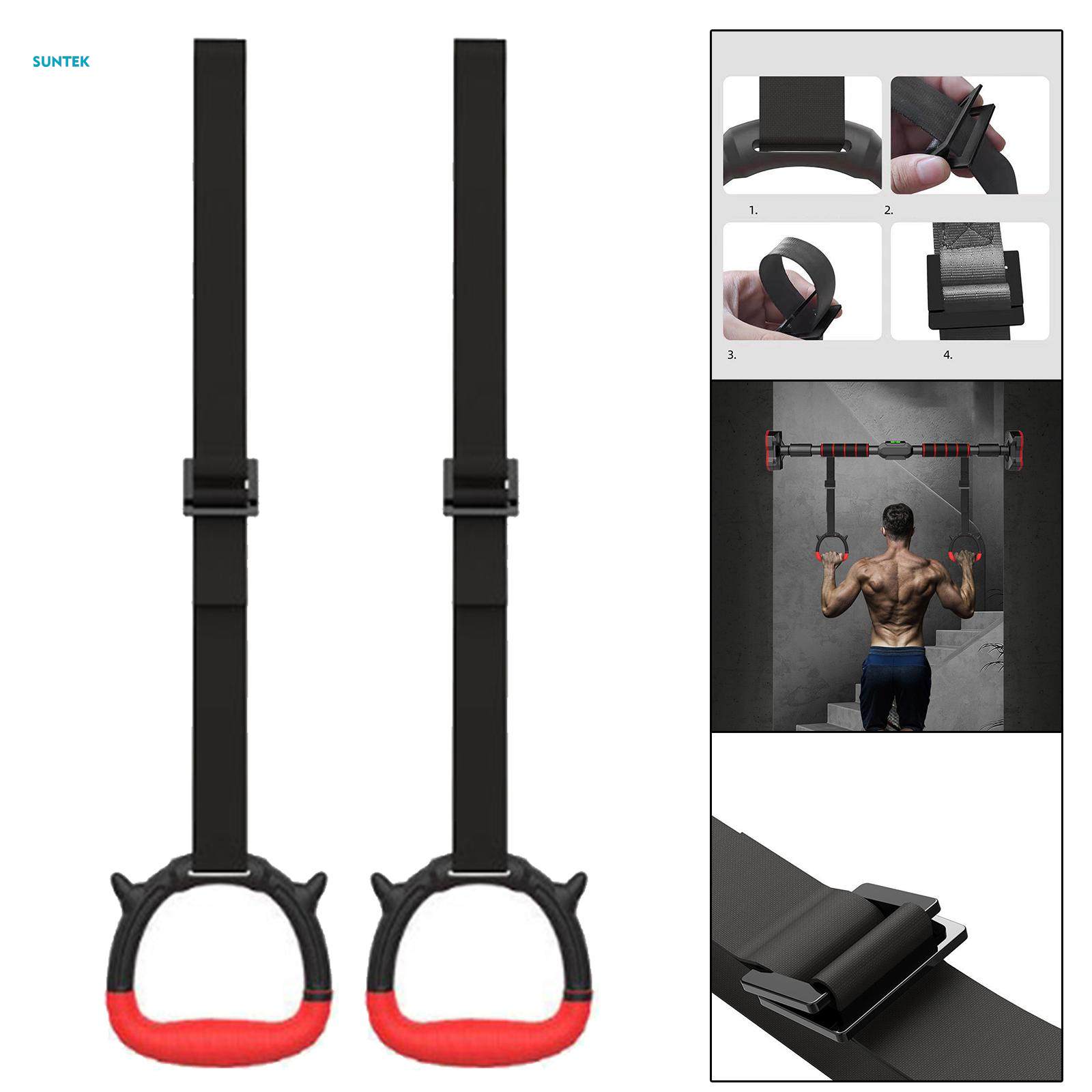 Gymnastics Rings Training Rings Adjustable Straps Buckles Gym for Full ...