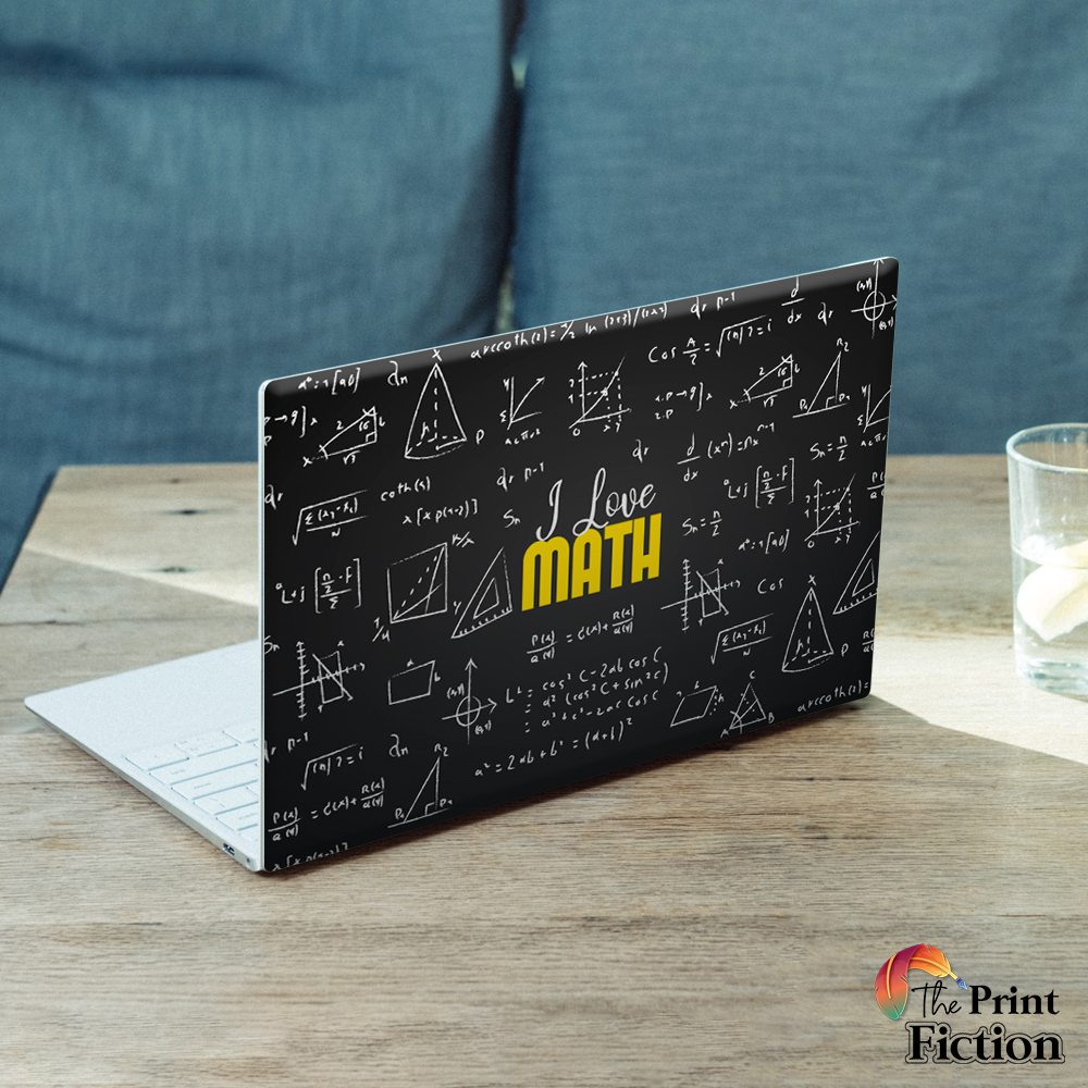 I Love Math" Prominently Laptop Sticker