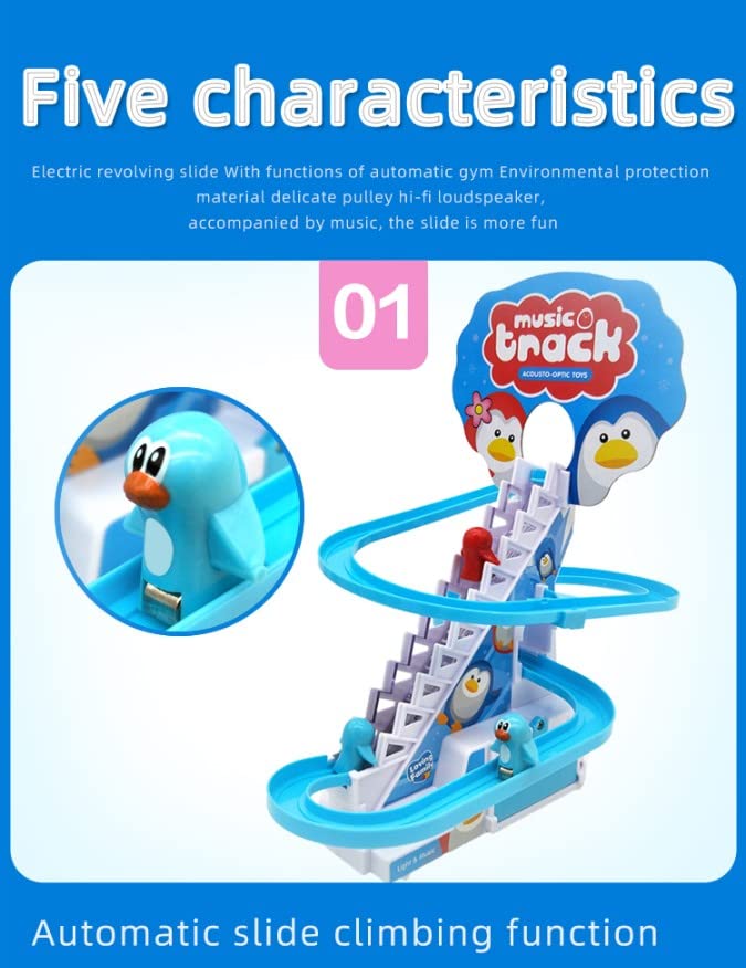 Toy Set with Lights and Music Stair-Climbing Ducklings Track Set ...