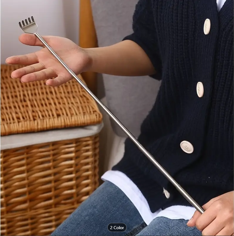 Anti Khujli Body & Back Massager Scratcher Stainless Steel extendable ...