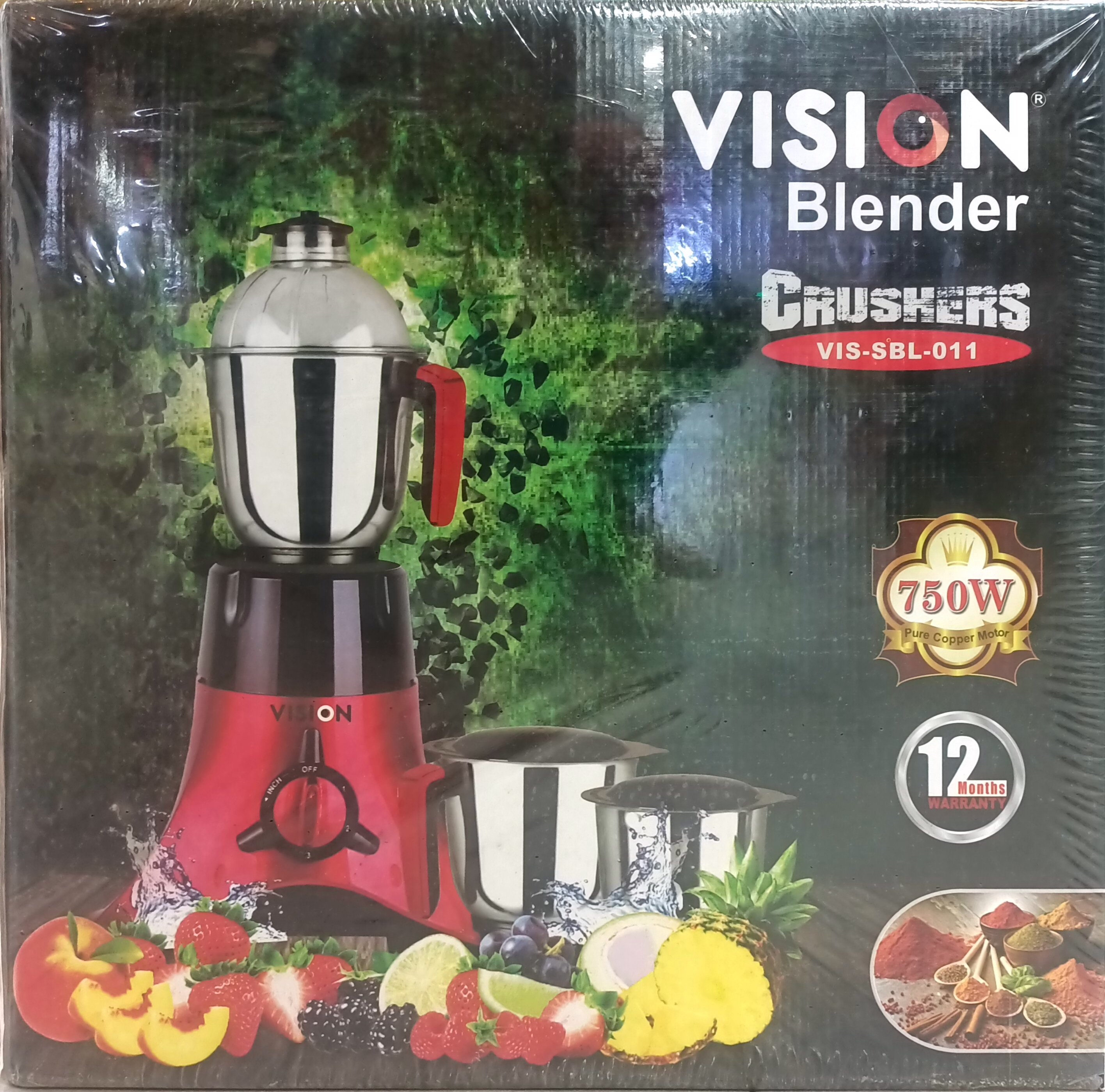 Vision VIS-SBL-011 Fully Stainless Steel Blender 100% ABS Material ...