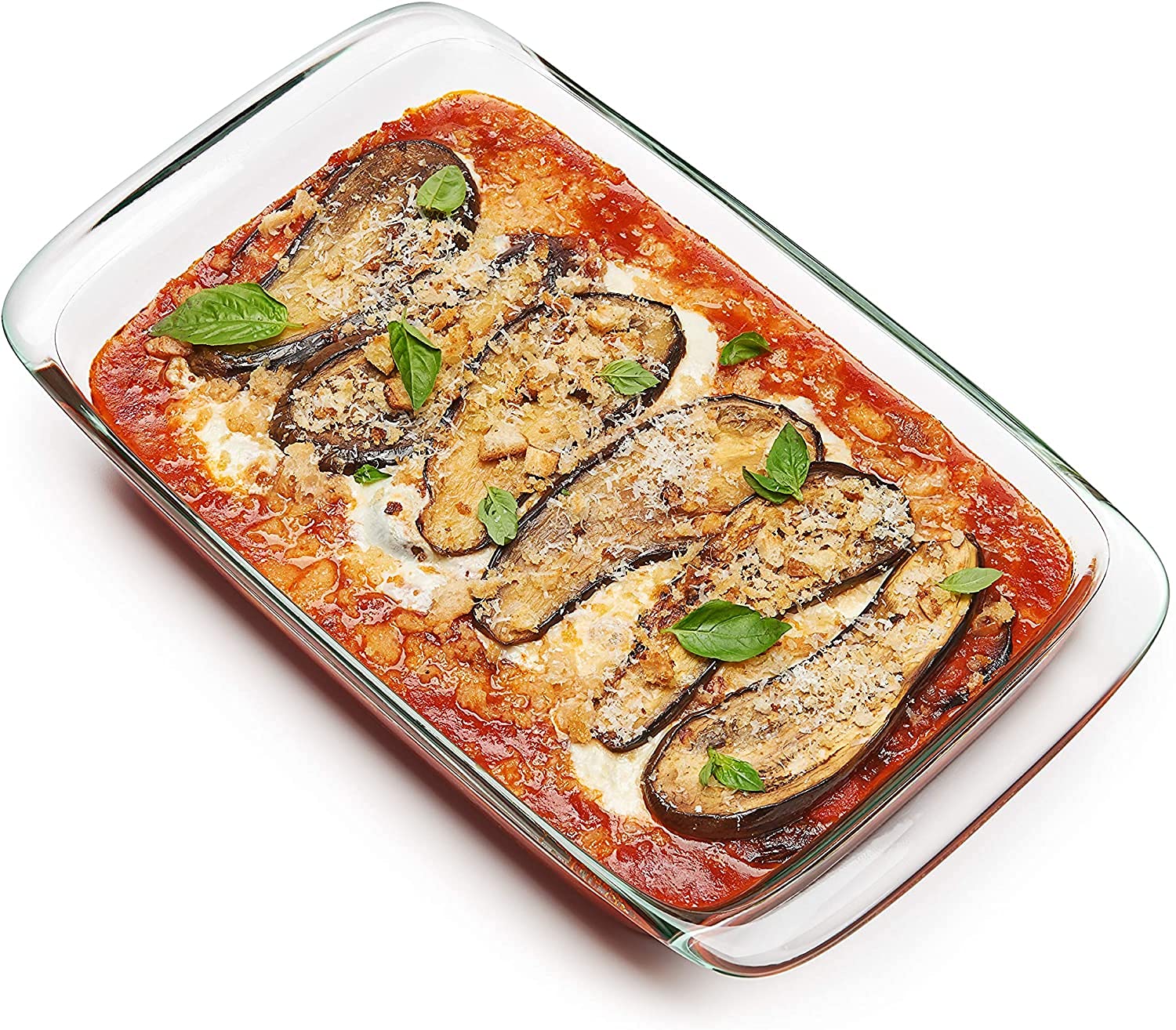 H and S Glass Serving Dish Oven Proof Tempered - Transparent ( 1 pc ...