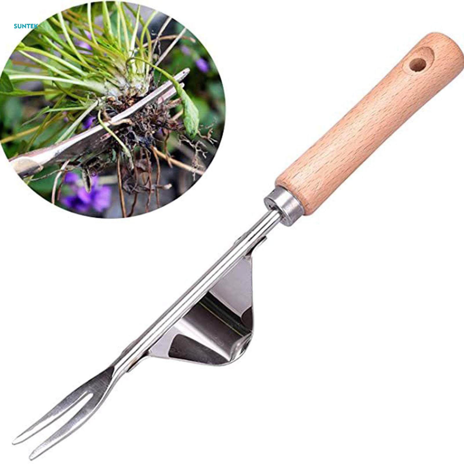 Weeding Puller Manual Hand Weeder with Wooden Handle Grass Removal ...