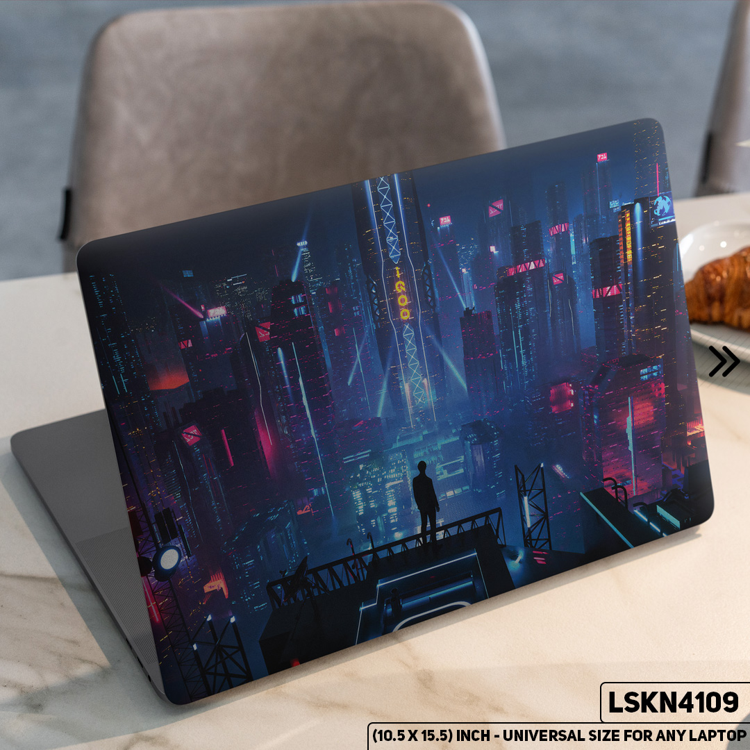 Urban City Abstract Art Laptop Sticker Waterproof Removable Laptop Skin ...