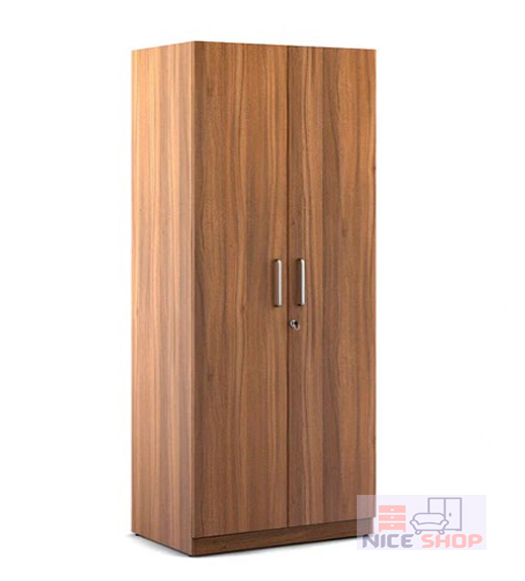Teak Elegance 2-Door Wardrobe, Partex MDF Laminated Board Secure 2 part ...