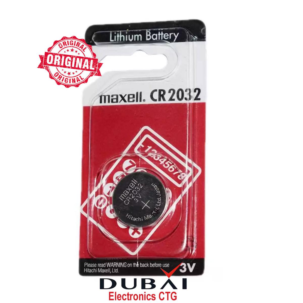 Maxell CR-2032 Lithium 3v Battery,Made in Japan . Multi purpose use ...