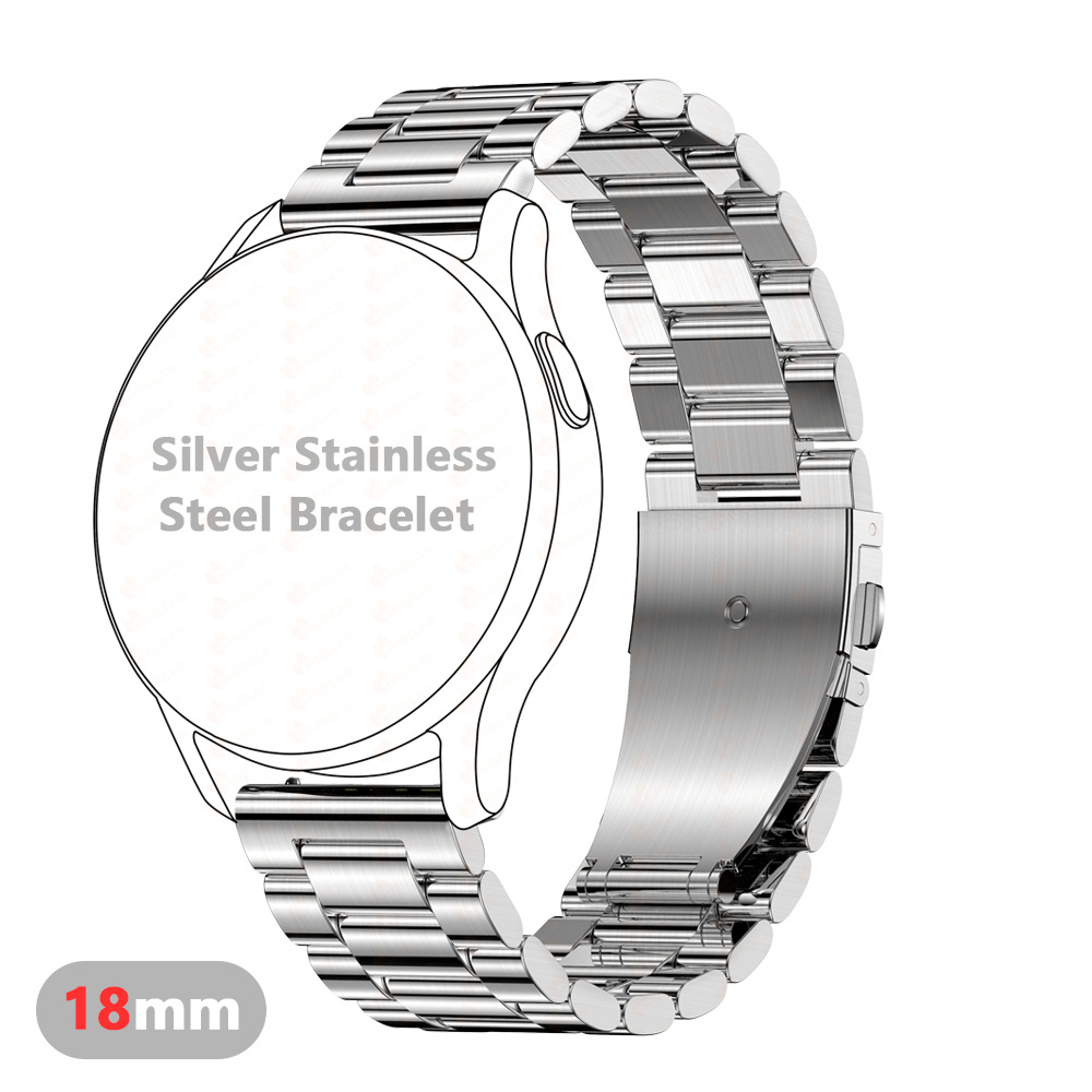 The three-bead stainless steel strap is suitable for Huawei GT/GT2 ...