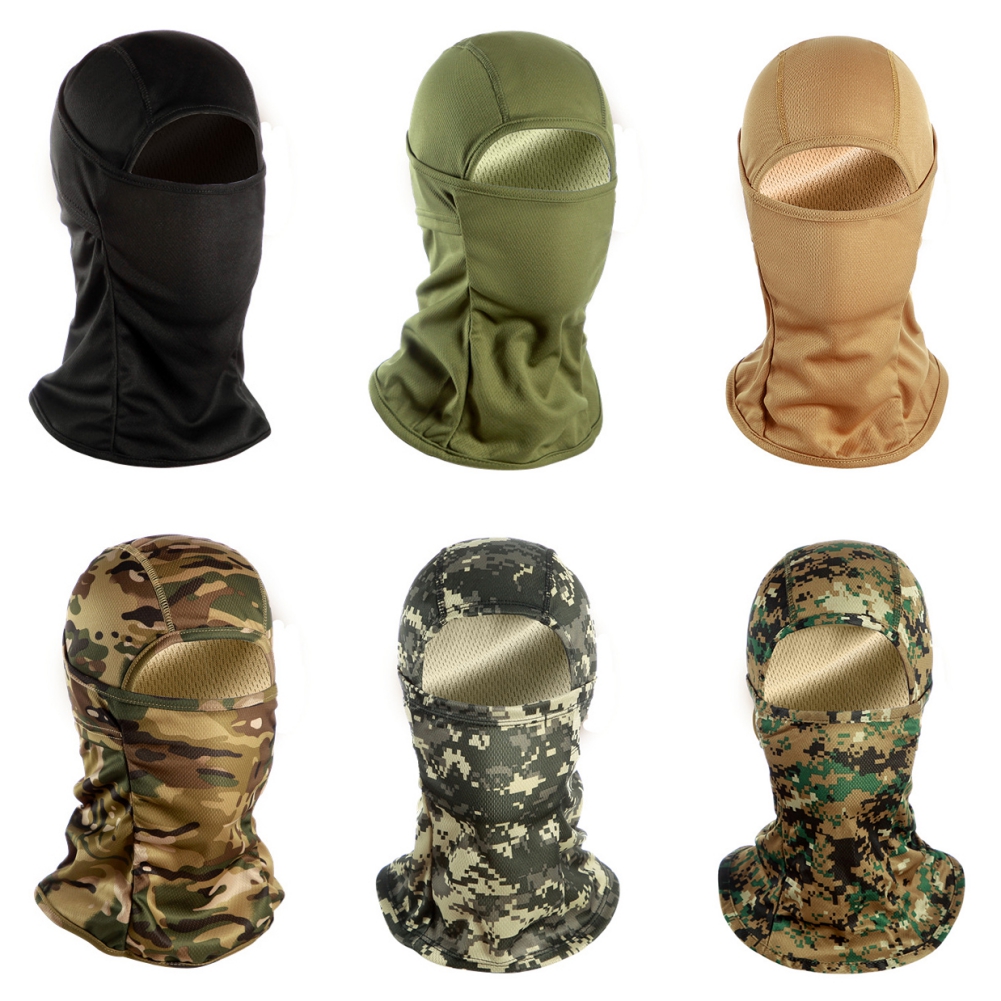 2 Hole Full Face Cover Mask Balaclava Knit Hat Tactical CS Winter Ski ...