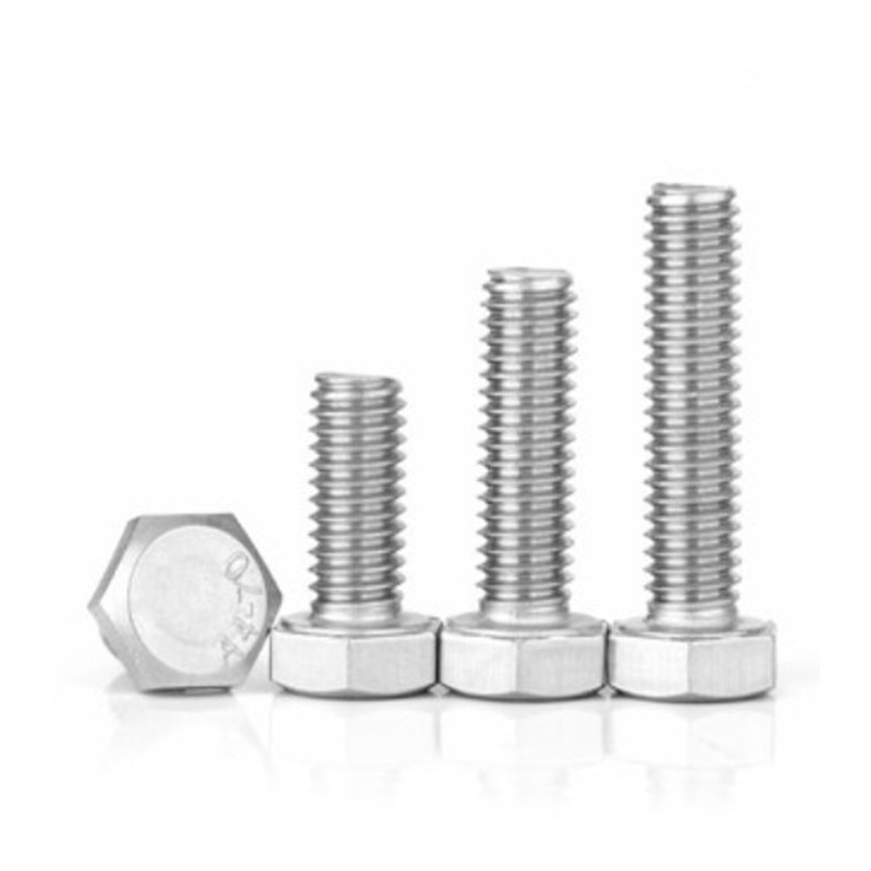 External Hex Hexagon Head Screws with Full Thread M3 M4 M5 M6 M8 304 Stainless Steel Hexagon ...