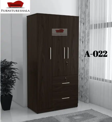 3 Door Almirah With Drawers & Cloth Shelves and Hanging Space /3 Door ...