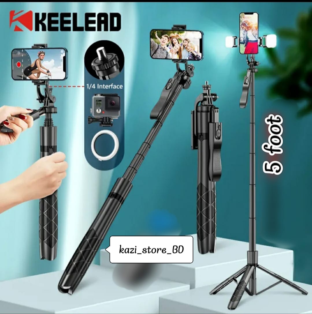 Premium Handheld Stabilizing K28 SELFIE STICK TRIPOD (5 Foot) 360 ...