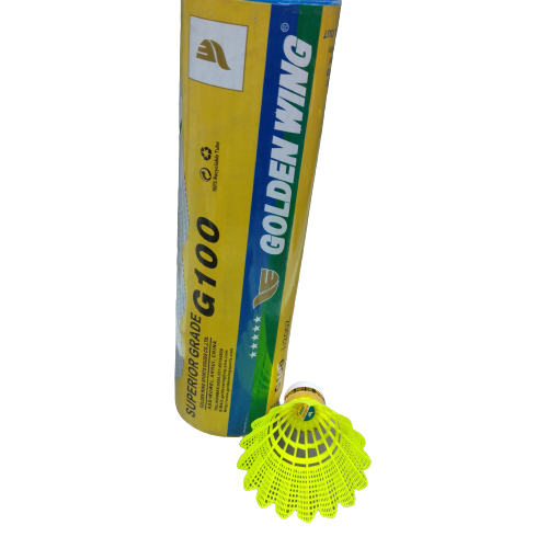 Golden Wing G-100 Superior Grade Badminton Nylon Shuttlecock Racket ...