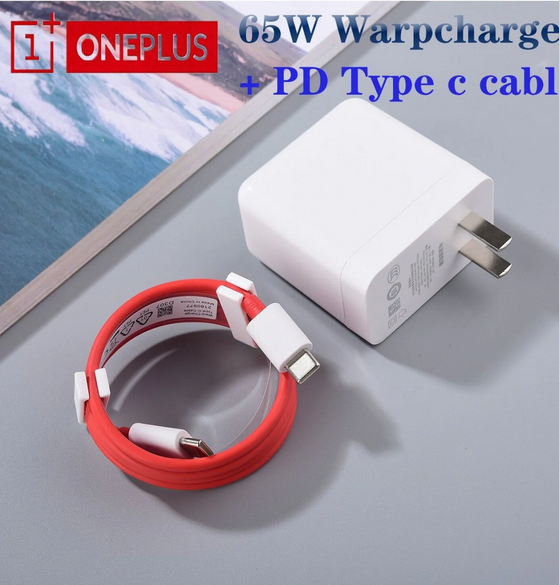 OnePlus 65W Warp Charger Block with USB C Cable for oneplus 8 pro ...