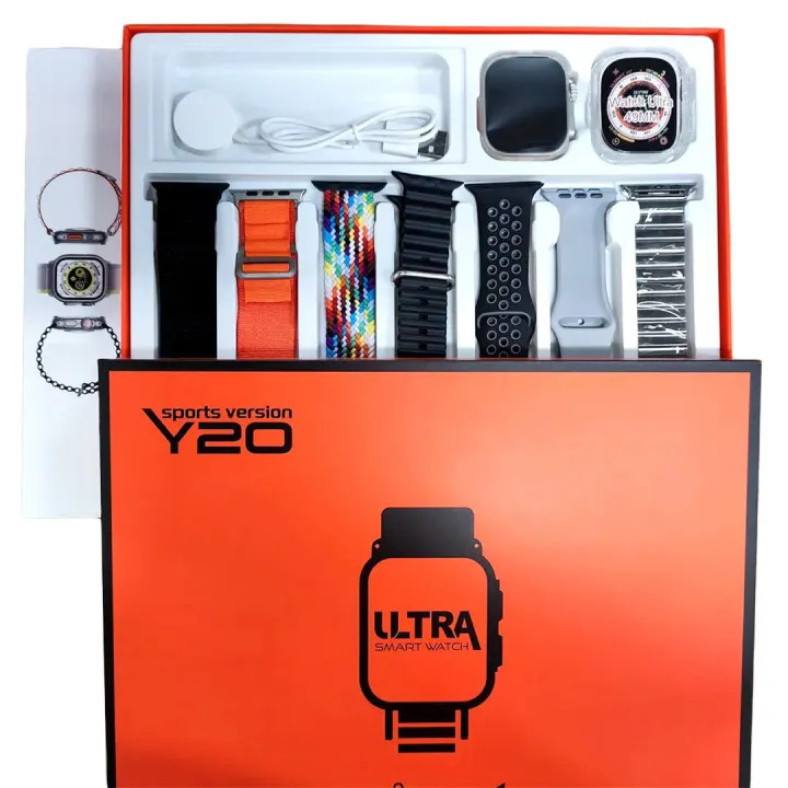 Y20 Ultra Sports Version Smart Watch with 7 Straps Bluetooth Calling ...
