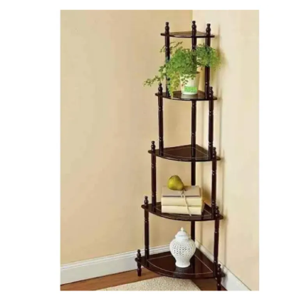 Home decorated partex wood corner shelf 5 layer | Daraz.com.bd