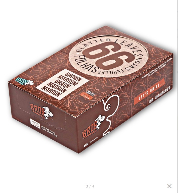 Bros Brown Small Rolling Paper 66 leaves (5 Booklets)