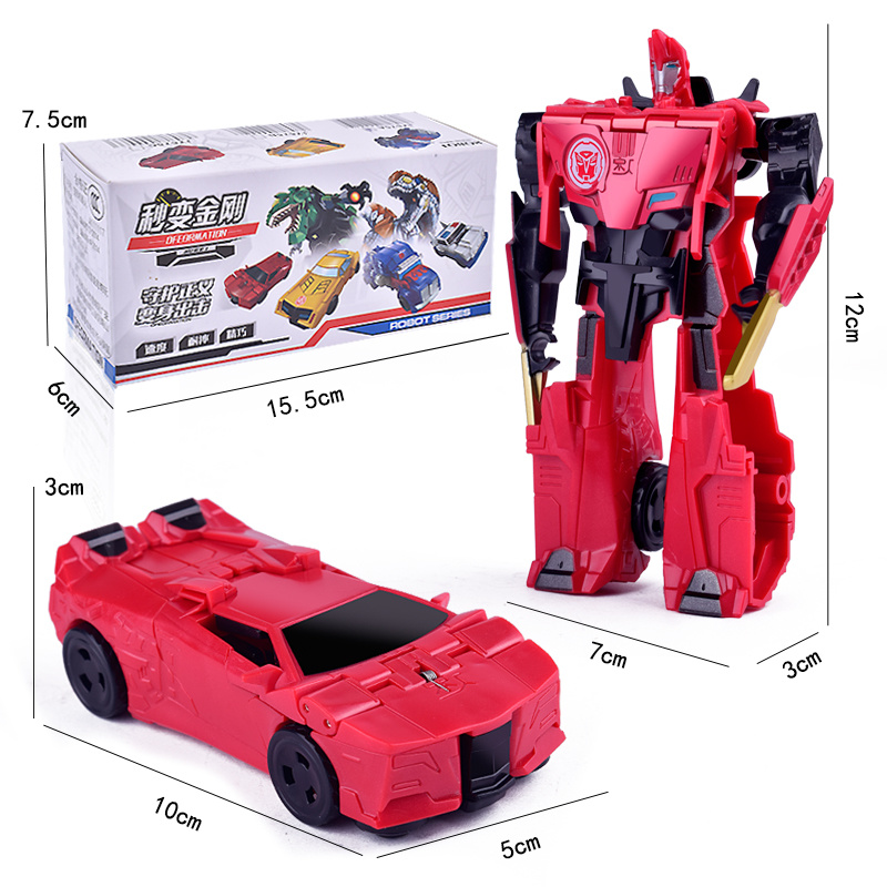 Children's Deformation Car Robot Optimus Bumblebee One-Step Deformation ...