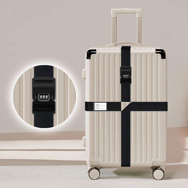 Anti-theft Luggage Cross Buckle Long Luggage Double Belt Straps with ...