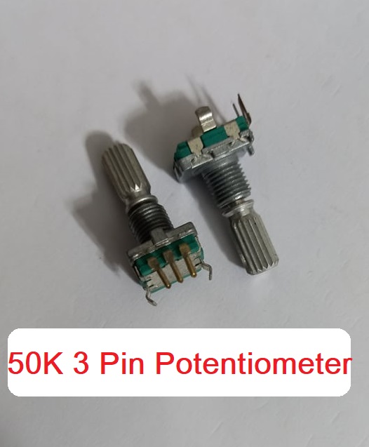 3Pin Single Gang Rotary 50K 3 Pin Linear Taper Pot Potentiometer Volume ...
