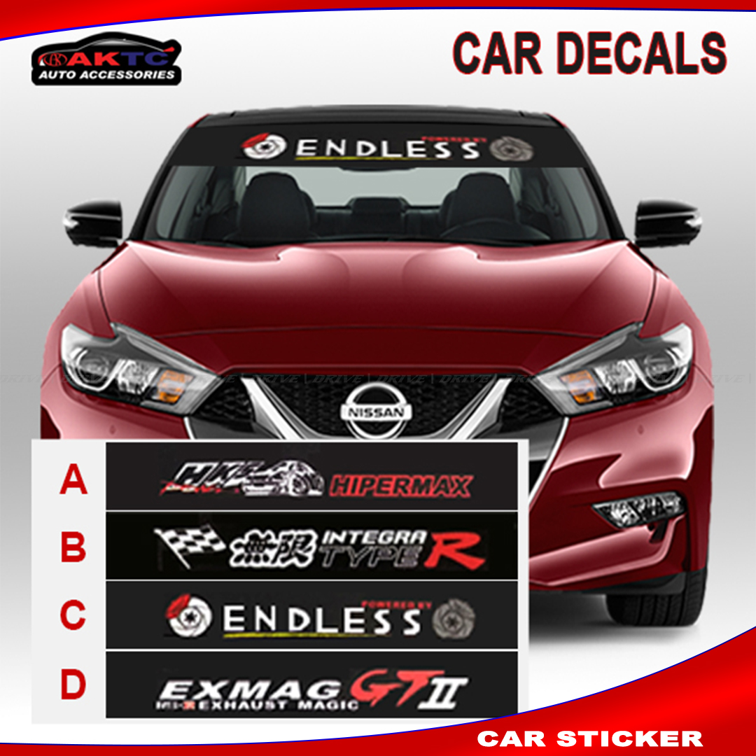 EndlessCar Universal Windshield reflective sticker Sport Windshield ...