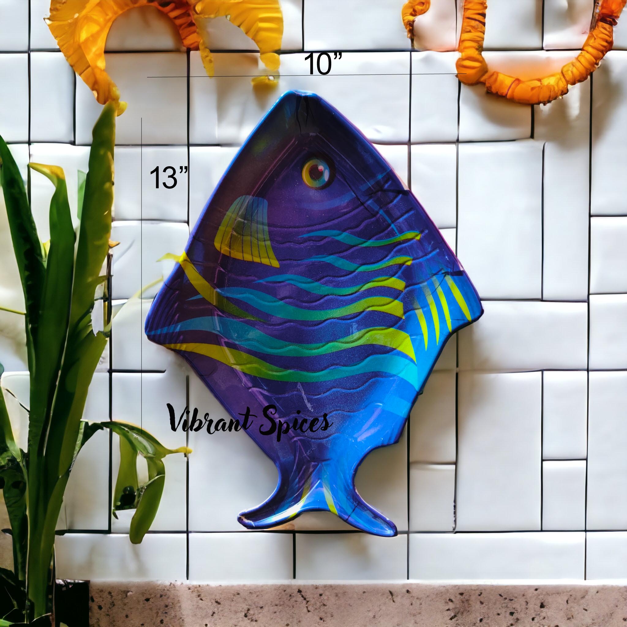 new Excusive Fish Design Serving Dish / Plate 12" Inch, Oven Proof melamine