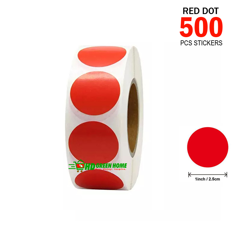 500 pcs x 2.5cm Round Color Dot Sticker Self Adhesive Color Coding ...