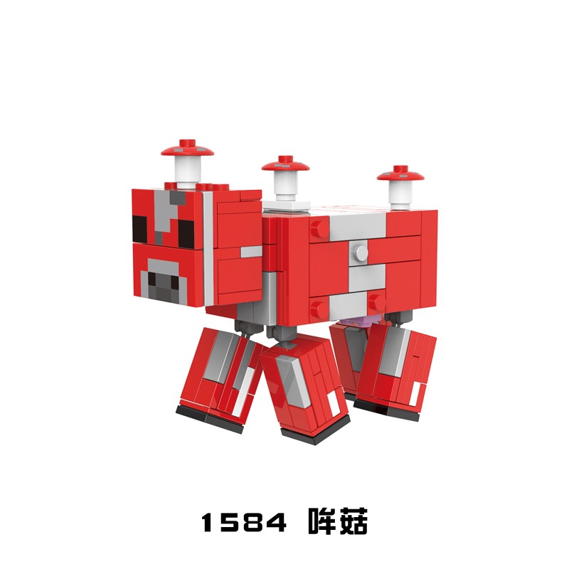 Single Sale Minecraft Figures Building Blocks Mooshroom Slime Guardian ...