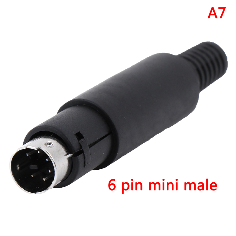 Mini DIN Plug Socket Connector 3/4/5/6/7/8 PIN Chassis Cable Mount Male ...