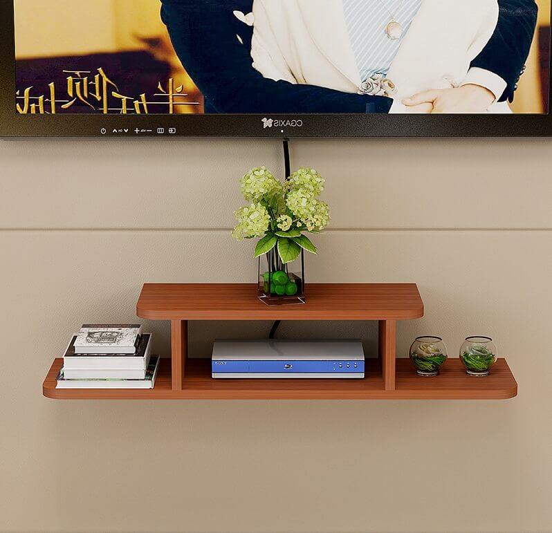 Set Top Box Stand Wall Mounted TV Unit Wi-Fi Router Storage Box Socket ...