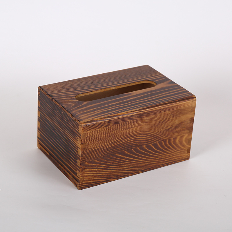 Creative Solid Wood Tissue Box Japanese Style Living Room Wooden ...