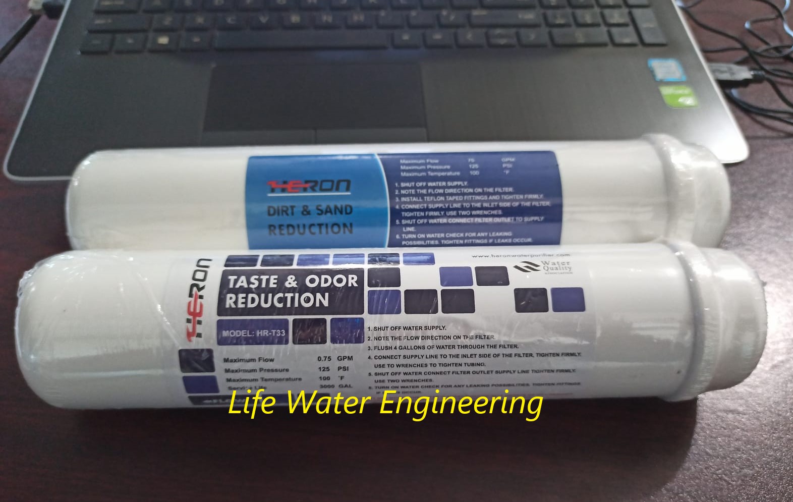 Heron Dirt and Sand Reduction Filter & Inline Post Carbon Filter combo ...