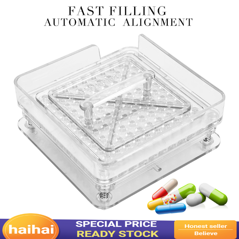 NYT Powder Grain Filling Machine Empty Capsule Plate 100 Holes Manual Vitamin Powder Press Tool ...